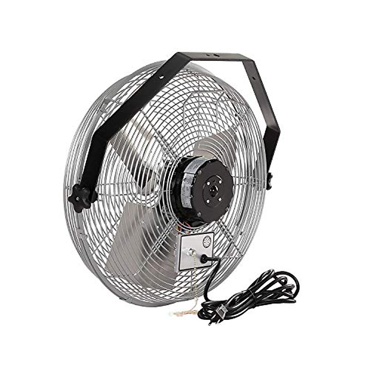 TPI Corporation U18-TE Series Industrial Mounted Workstation Fan, Versatile Wall or Ceiling Mount Fan, 3 Speed Motor, 120 Volt, 10' Cordset, Pull Chain Switch
