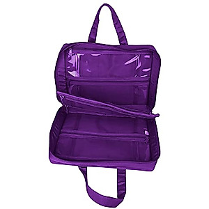 Yazzii 100 Spool Thread Organizer - Thread Holder Organizer - Portable Thread Storage Bag Purple