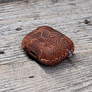 JJNUSA Genuine Leather Distressed Leather for Apple AirPods 3 Wireless Charging Case Leather Protective Case Cover Earbud Case Brown 01