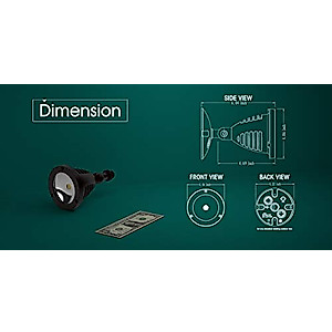 TOPELE 1100LM Landscape Lights,12W 120V Day Light LED Waterproof Outdoor Spotlight, Landscape Lighting, Flood Light for Tree Lawn Wall Flag Garden Yard, ETL Listed