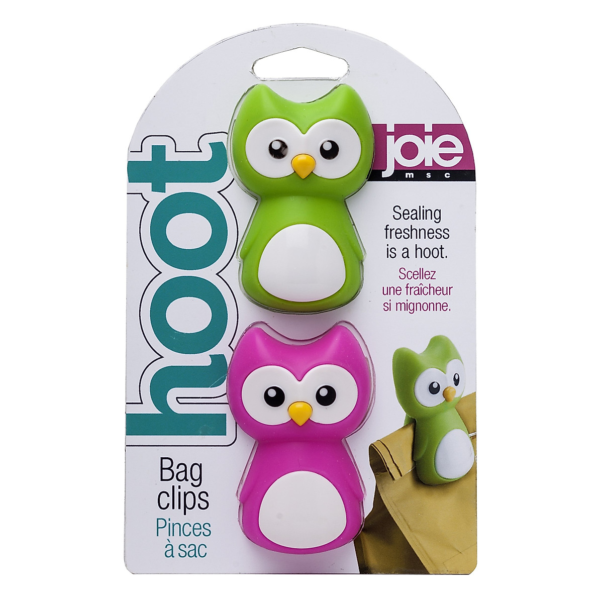 Joie MSC 10117 Hoot Bag Clips, Bag Clips, Owl