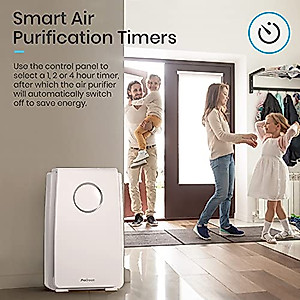 Pro Breeze Air Purifier for Home - 5-in-1 HEPA Air Purifier with HEPA Filter - 500 Sq Ft Coverage for Home Office, Living Room, Bedroom