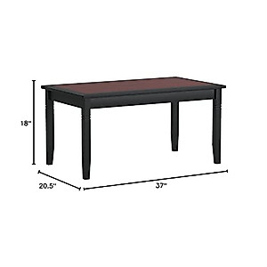 Linon Camden Table, 36" w x 20.5" d x 18" h, Cherry Coffee
