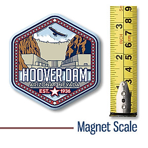 Hoover Dam Magnet by Classic Magnets, 2.9" x 3.1", Collectible Souvenirs Made in The USA