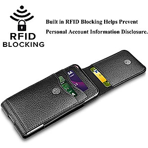 Njjex Cell Phone Holster for Samsung Galaxy S23 Ultra S22 S21 S20 FE S10 A14 A02S A12 A13 A32 A42 A52 5G A11 A21 A51 A71 Note 20 Ultra 10 J7 J3 PU Leather Belt Clip Holster Pouch Holder Carrying Case