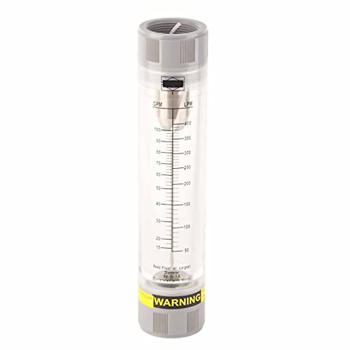 Liquid Flow Meter, Acrylic Plexiglass Tube Water Liquid Flowmeter Flow Measuring Tool LZM-40G 10-100GPM G1-1/2" or BSP Connection Used for Measuring The Flow Rate of Liquid Medium