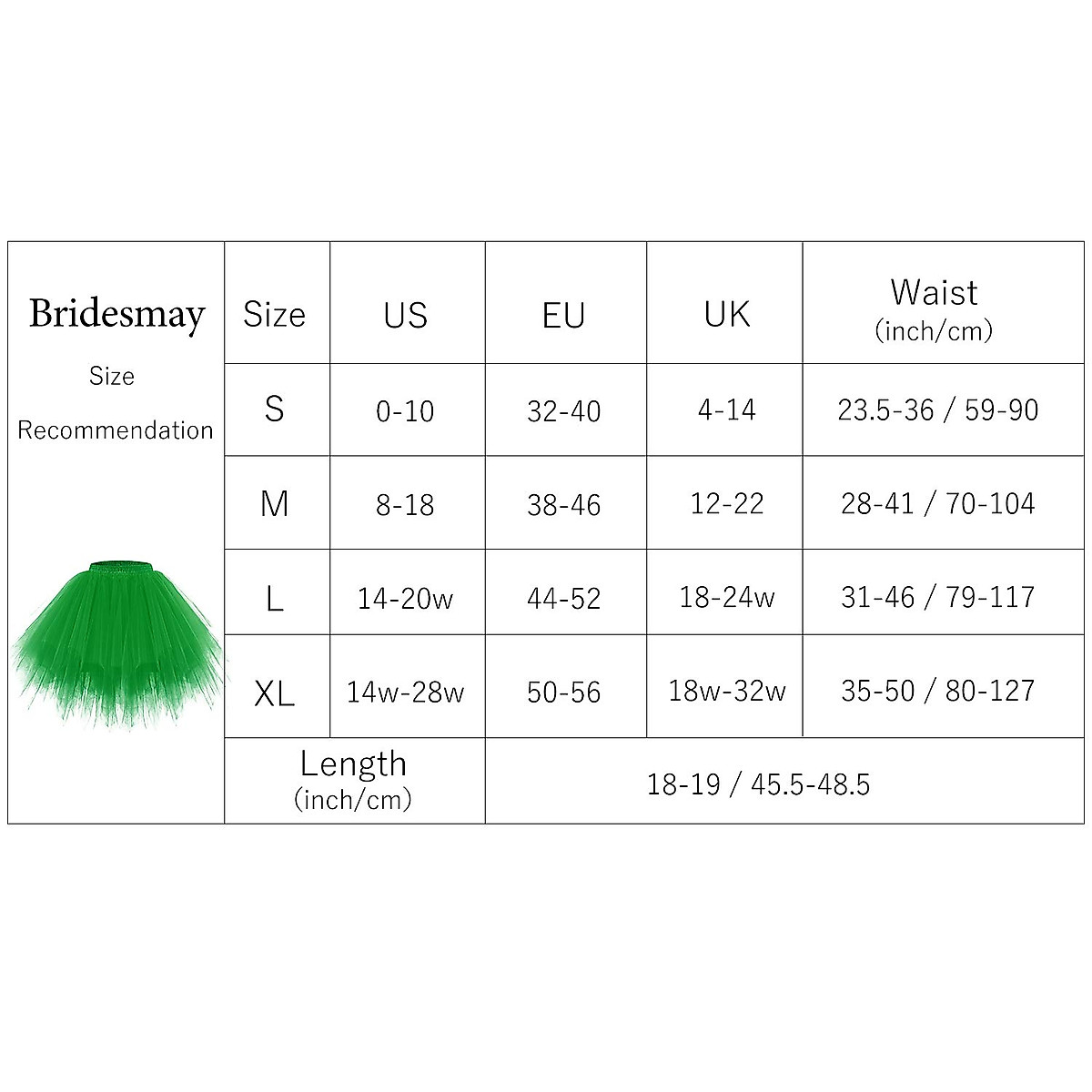 Christmas Tulle Tutu Skirt for Women for Cosplay Party Multi-Layer Frilly Green M