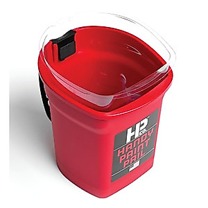 Handy Paint Pail, Holds 32-fl oz of Paint or Stain, Efficient for Clean-ups and Quick Color Changes with Integrated Magnetic Brush Holder
