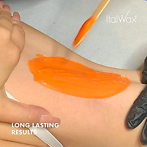 Italwax Top Line Coral - 750g / 1.65lb - Hard wax beads for hair removal - Unscented - Synthetic formulation ideal for sensitive skins - Recommended for Bikini Area and Armpits