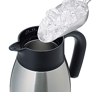 GiNT 34Oz Thermal Coffee Carafe, Insulated Stainless Steel Coffee Carafes for Keeping Hot/Double Walled Vacuum Coffee Carafe (Silver, 1L)