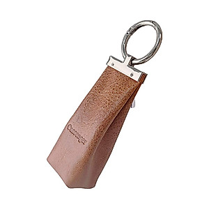 Cassenger Car Key Case, Genuine Leather Car Smart Key Chain Keychain Key Holder and Keyring Zipper Bag - Brown