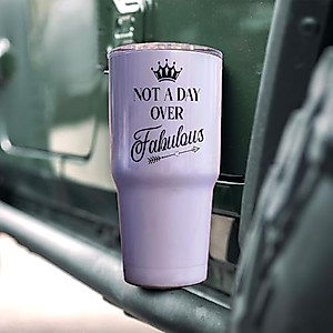 Awesome 95th Birthday Gift Tumbler, Not A Day Over Fabulous 95 Years Born In 1930 Tumbler 30oz Insulated Lid Custom Name Gift