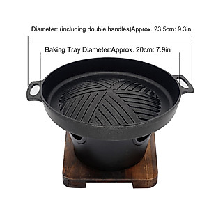 Charcoal Grill, Barbecue Grill, Mini BBQ Grill Stick Proof Smokeless Portable Tabletop Barbecue Grill for Camping Picnic Home(HN-BBQ18D)