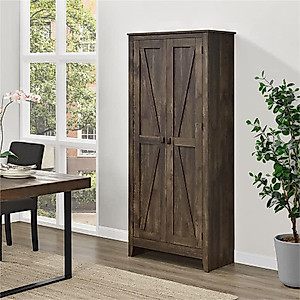 Ameriwood Home Farmington Wide Storage Cabinet, 31.5", Rustic