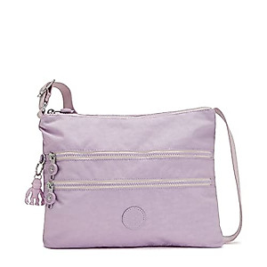 Kipling Women’s Alvar Crossbody, Super Light, Durable Messenger, Nylon Shoulder Bag, Gentle Lilac