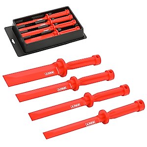 ARES 10083 – 4-Piece Non-Marring Scraper Chisel Set – Thermoplastic Construction Resists Flexing and Breaking – Safely Removes Debris, Adhesives, Film, Deposits and More from a Variety of Surfaces