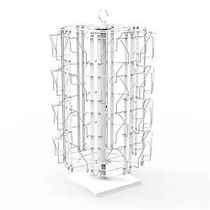 FixtureDisplays® Up to 32 Adjustable Pockets Display Rack, Greeting Post Card Christmas Holiday Spinning Rack Stand, Pocket Size: 4.5-7.6" Wide, 5.8" and Up Tall, 8 Sided, 11602-O-BLK-NPF