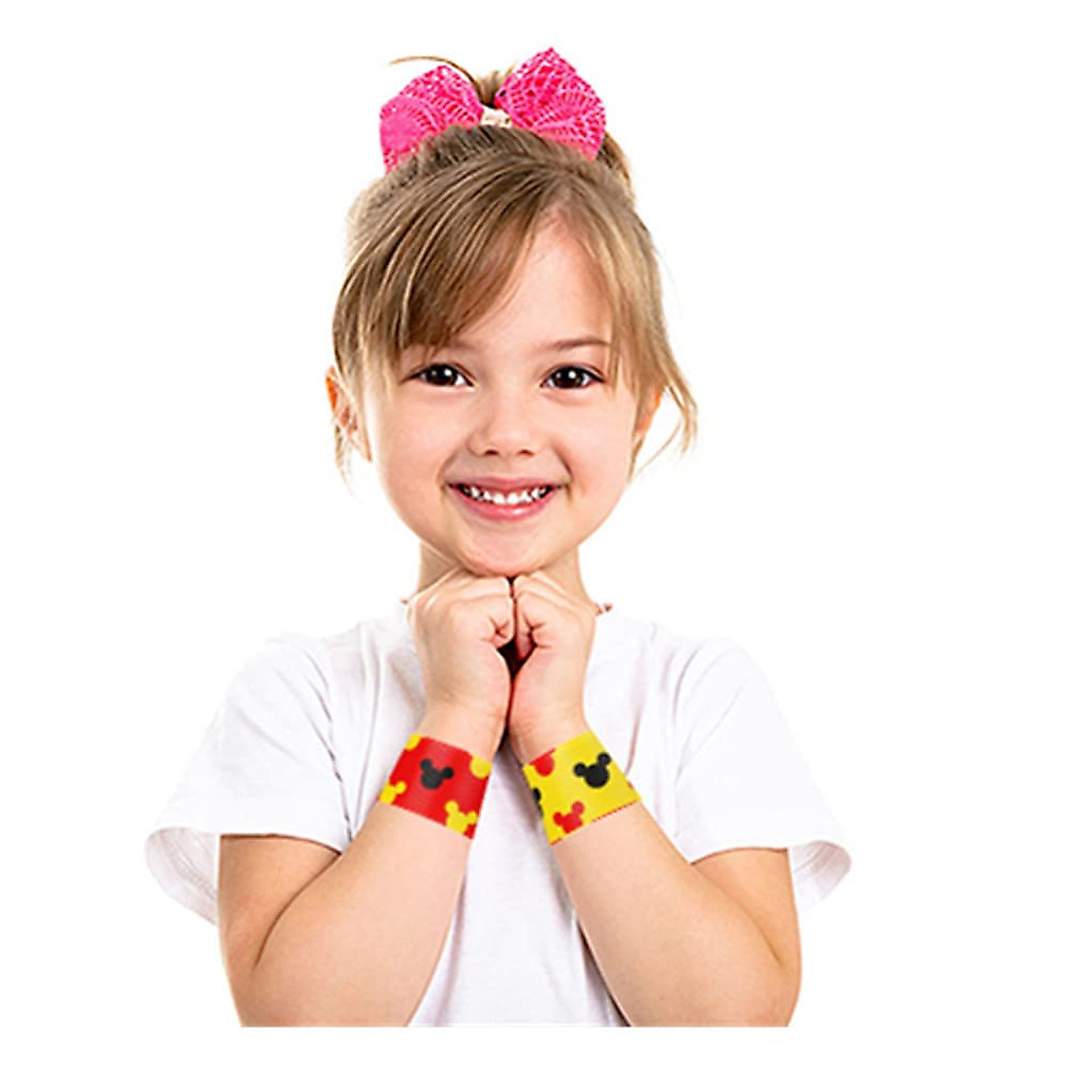 aolime 48 PCS Mouse Slap Bracelets Kids Slap Bracelets Birthday Slap Bracelts for Kids Birthday Party Supplies Party Favors