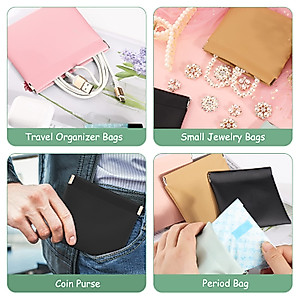 BABORUI 4Pcs Small Makeup Bag for Purse, Pocket Cosmetic Bag Squeeze Top, Portable Mini Travel Makeup Bag for Women