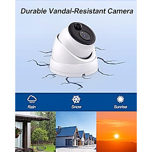 Swann 4K Master Security Camera System, 80° Wide Angle for Indoor/Outdoor Wired Home Surveillance, 8 Channel NVR with 2TB HDD, 4X Dome IP Cameras, Vandal-Resistant, Night Vision, True Detect,876804D