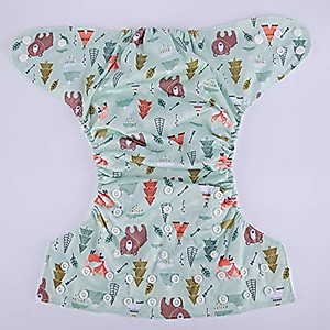 2 to 7 Years Old Junior Big Cloth Diaper Nappy Pocket Reusable Washable Baby Toddler (Bear)