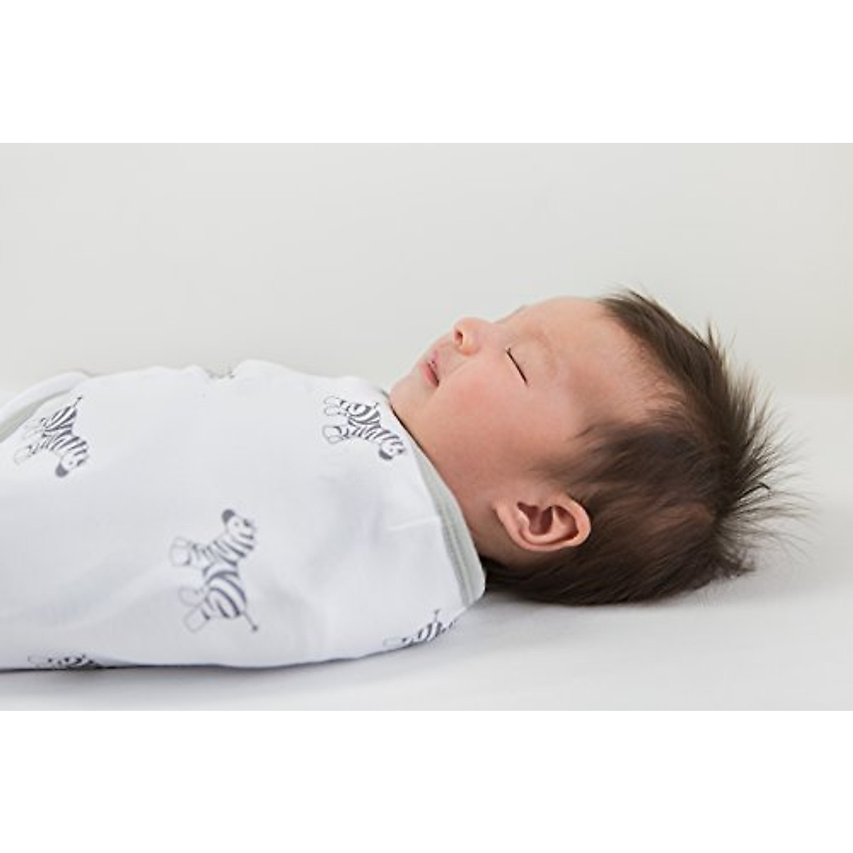 Amazing Baby Swaddle Blanket with Adjustable Wrap, Set of 3, Zebra, Confetti and Lattice, Sterling, Small