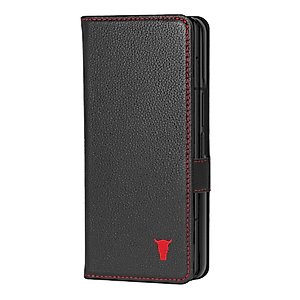 TORRO Phone Case Compatible with Samsung Galaxy Z Fold5 – Premium Leather Wallet Case with Stand Function and Card Slots (Black)