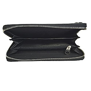 Concealed Carry Tooled Leather Shoulder Purse - Concealed Weapon Gun Bag w/ Matching Wallet By Montana West (Black)