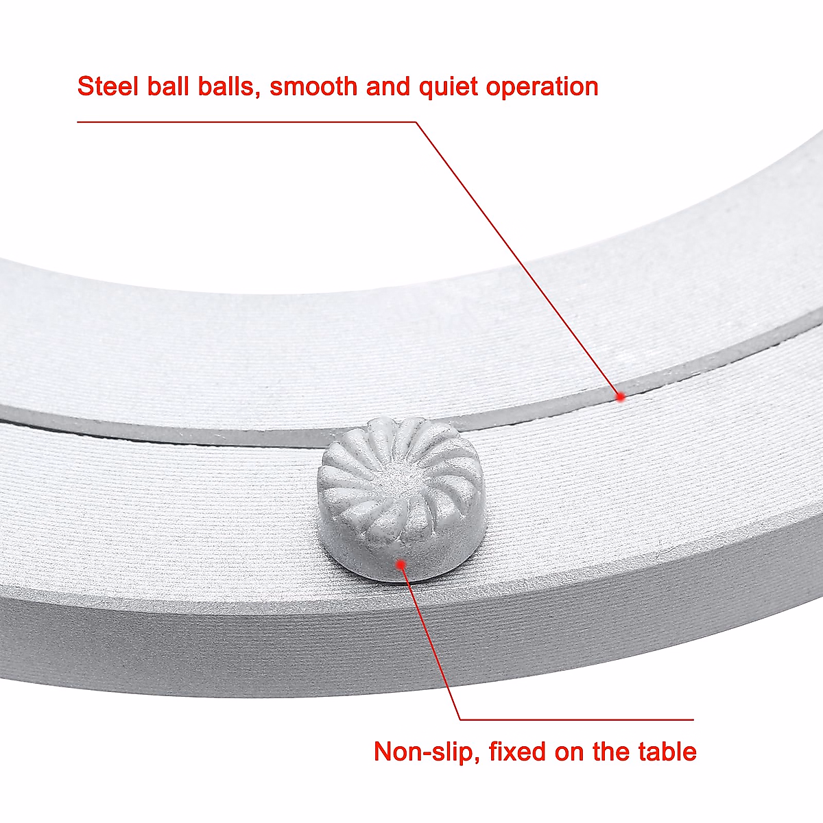 Bivethoi Turntable Ring 8", Lazy Susan Rotating Bearing Heavy Duty Swivel Plate for Round Table