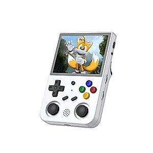 RG353V Retro Handheld Game Console - Dual OS Android 11 and Linux - 64Gb TF Card Pre-Installed with 4452 Games - Handheld Emulator 3.5 IPS Screen 3200 Mah Battery. Plug & Play Video Games