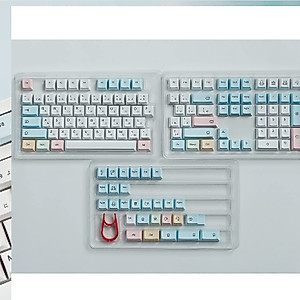 CuXiu Chalk Keycaps 136 Keys PBT Keycap Set for Cherry MX Switches Cherry Profile Japanese Keycaps for Mechanical Keyboard Dye Sub gh60 xd64 xd84 xd96 87 104
