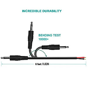SIOCEN (3 Pack 6 ft) Replacement 3.5mm Male Plug to Bare Wire Open End TS 2 Pole Mono 1/8" 3.5mm Plug Jack Connector Audio Cable Repair