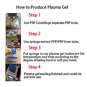 Gel Heating Machine, SHengwin 5ml x 12 PRP PPP Gel Maker Heater Plasma Bio-Filler Gel Making Instrument with Digital Display 110V