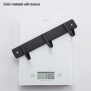 304 Stainless Steel Black Bathroom Hook Bathroom Toilet Towel Hook Coat Hook Row Hook Bath Towel Hook one-Piece Hook Kitchen Storage Hook Key School Bag Hook (Black, 3-Row Hook)…