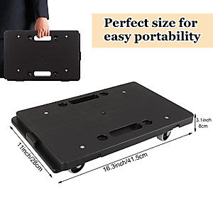 ZUQIAN 2 Pack Furniture Mover 16.3 x 11 Inch with 4 Wheels, Heavy Duty Furniture Dolly 550 Lbs Weight Capacity Each, Portable Furniture Moving Dolly Interlockable for Moving Furniture, Refrigerator