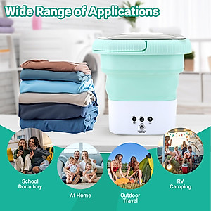Portable Washing Machine, 6.5L Large Foldable Capacity Mini Washer of Underwear, Socks, Small Clothes Deep Cleaning for Dormitories, Hotel, Travel, Apartment Wash Machine