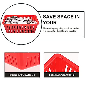 Toyvian 7pcs Plastic Coin Storage Baskets Decorative Desktop Basket Sundries Organizer