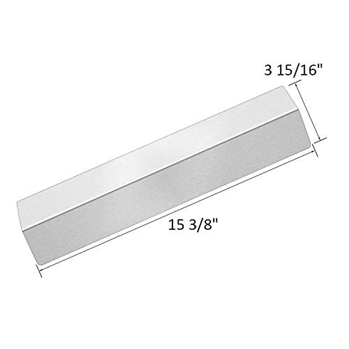 BBQ funland SH2311(4-Pack) Stainless Steel Heat Plate Replacement for Select Gas Grill Models by Aussie, Brinkmann, Uniflame, Charmglow, Grill King, Lowes Model Grills