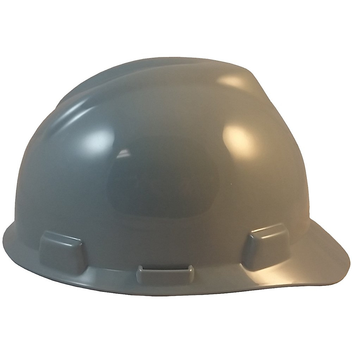 MSA V Small Size Cap Style Hard Hats w/FasTrac III Suspensions and Handy Tote Bag - Gray