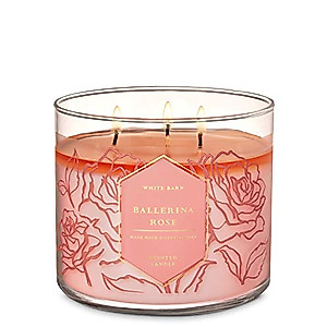 White Barn Bath & Body Works Ballerina Rose Large 3-Wick Scented Candle 14.5 oz