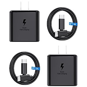 2024 New 45W Samsung Super Fast Charger USB Type C for Samsung Galaxy S24 Ultra Charger S23 ultra/S24/S23/S22 Ultra/S22/Z Fold 5 4/Z Flip 5 4/Note 20/10/Galaxy Tab S9/S8+, PD/PPS 3.0[2 Pack]