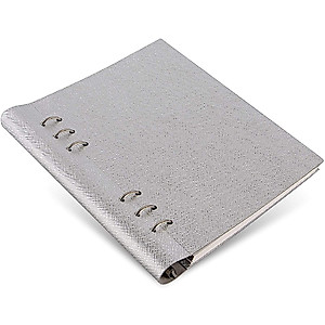 Filofax B145004 Refillable Saffiano Mettalic Clipbook, A5 Size, Silver