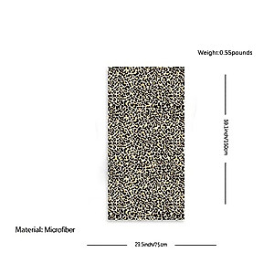 SHUIHAN Leopard Beach Towels for Adults Leopard Towels Panther Cheetah Print Beach Towel Swim Towels Oversized Beach Blanket