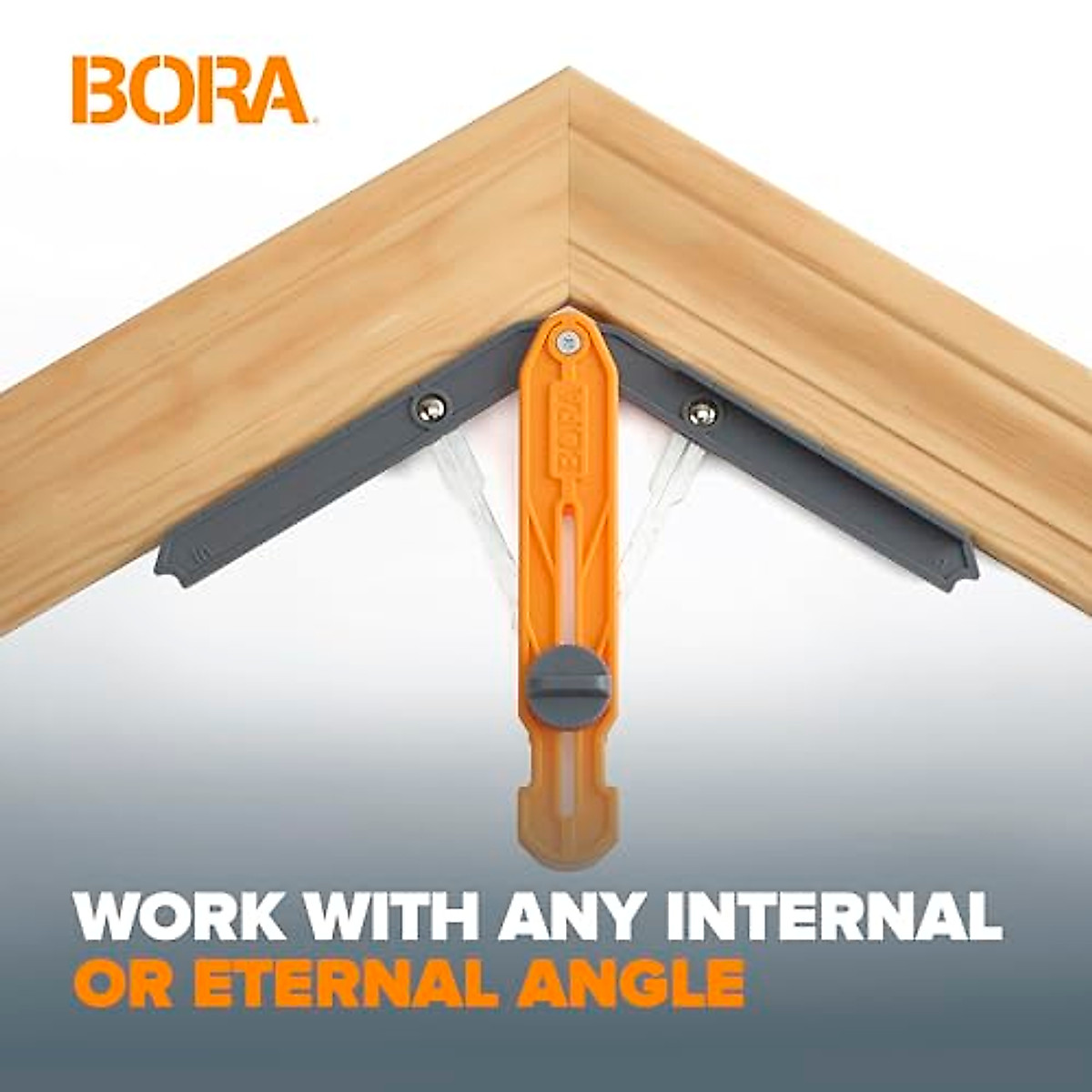 BORA MiteriX Compact Angle Finder Tool Gauge, Duplicates & Splits in Half for Precise Transfer to Miter Saw, Easy Corner and Angle Measuring & Duplicating - 530402