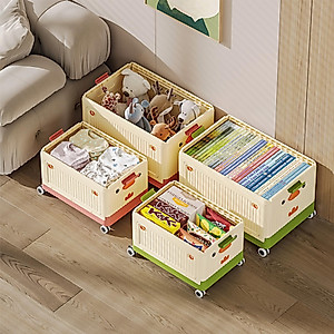 Plastic Storage Box with Building Baseplate Lid and Removable, Stackable Storage Box for Building LEGO Block, Storage Clear Storage Container for Organizing Bead, Tool, Sewing