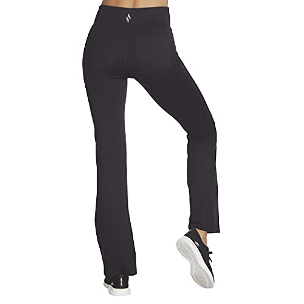 Skechers Women's Go Walk High Waisted Flare Pant, Black, XX-Large