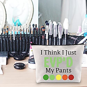 POFULL Ghost Hunting Gift Paranormal Gift I Think I Just Evp'd My Pants Cosmetic Bag Ghost Adventurers Gift (I Think I Just Evp'd bag)