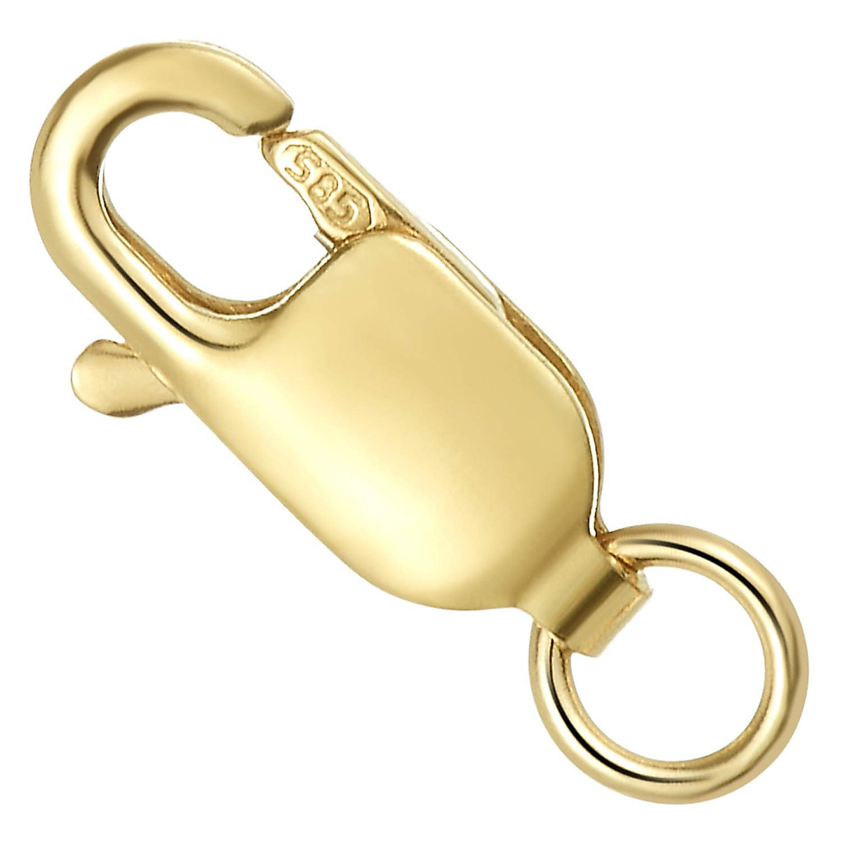 14K Gold Lobster Clasp with Open Jump Ring | 4 x 10 mm and Made in Italy