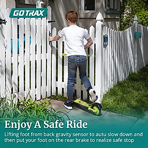 Gotrax GKS Electric Scooter, Kick-Start Boost and Gravity Sensor Kids Electric Scooter, 6" Wheels UL Certificated E Scooter for Kids Age of 6-12 (Green)