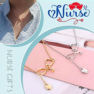 Nurse Necklace for Women Nurses Week Gifts Nursing Graduation Gifts for Her Student Nurse Appreciation Gift School Cool Gifts for Nurses Unique Graduation Gifts for Nurses Female Outfit 2024